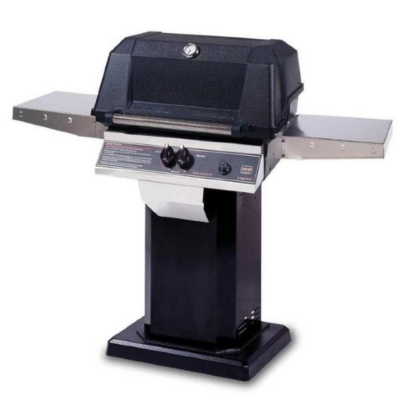MHP WNK4 Gas Grill with Stainless Side Shelves on Aluminum Column ...