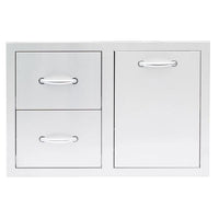 Summerset SSDC2-33LP 33" Stainless Steel 2-Drawer & LP Tank Pullout Dr ...