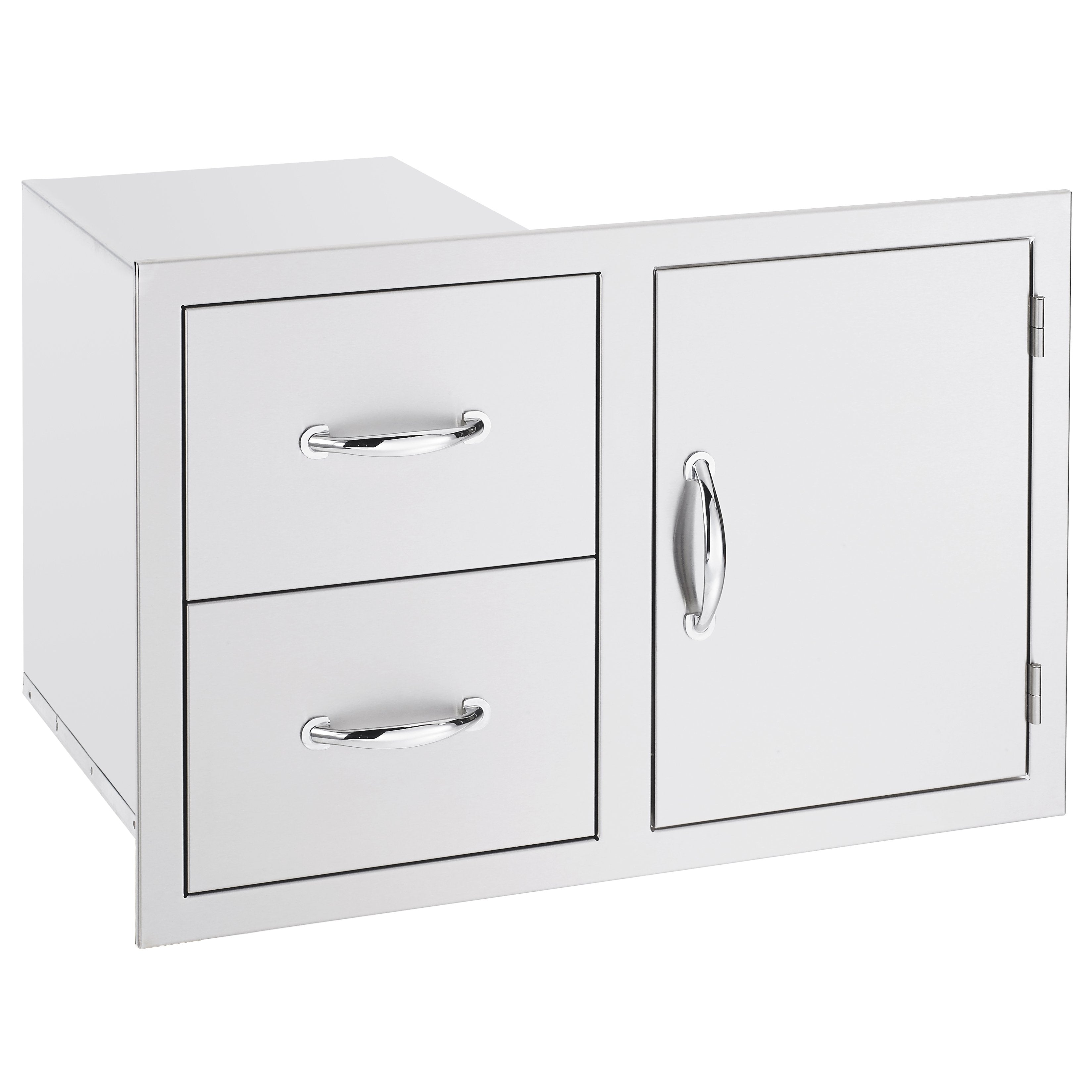 Summerset SSDC2-33 33" Stainless Steel 2-Drawer & Access Door Combo ...