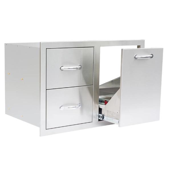 Summerset SSDC2-33LP 33" Stainless Steel 2-Drawer & LP Tank Pullout Dr ...