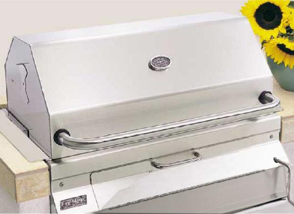 Fire Magic 30" Stainless Steel Built In Charcoal Grill w/ Warming Rack ...