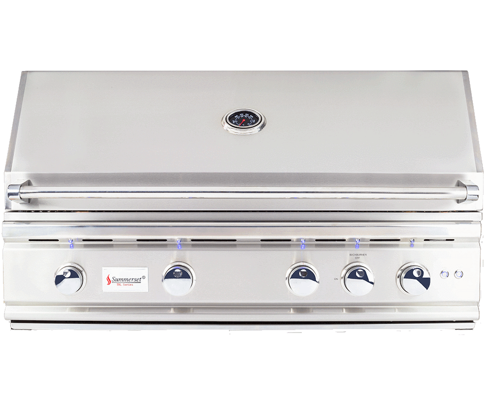 Summerset TRL38 38" Stainless Steel 4-Burner Built-In Gas Grill w/ Rot ...